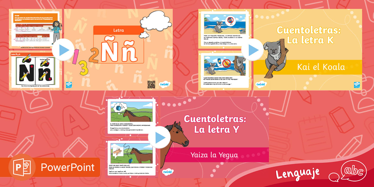 Pack | Recursos | PowerPoint | Letras | Ñ-Y-K