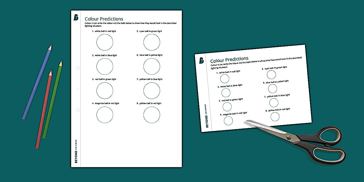 Colour Predictions Worksheet | Science | Beyond - Twinkl