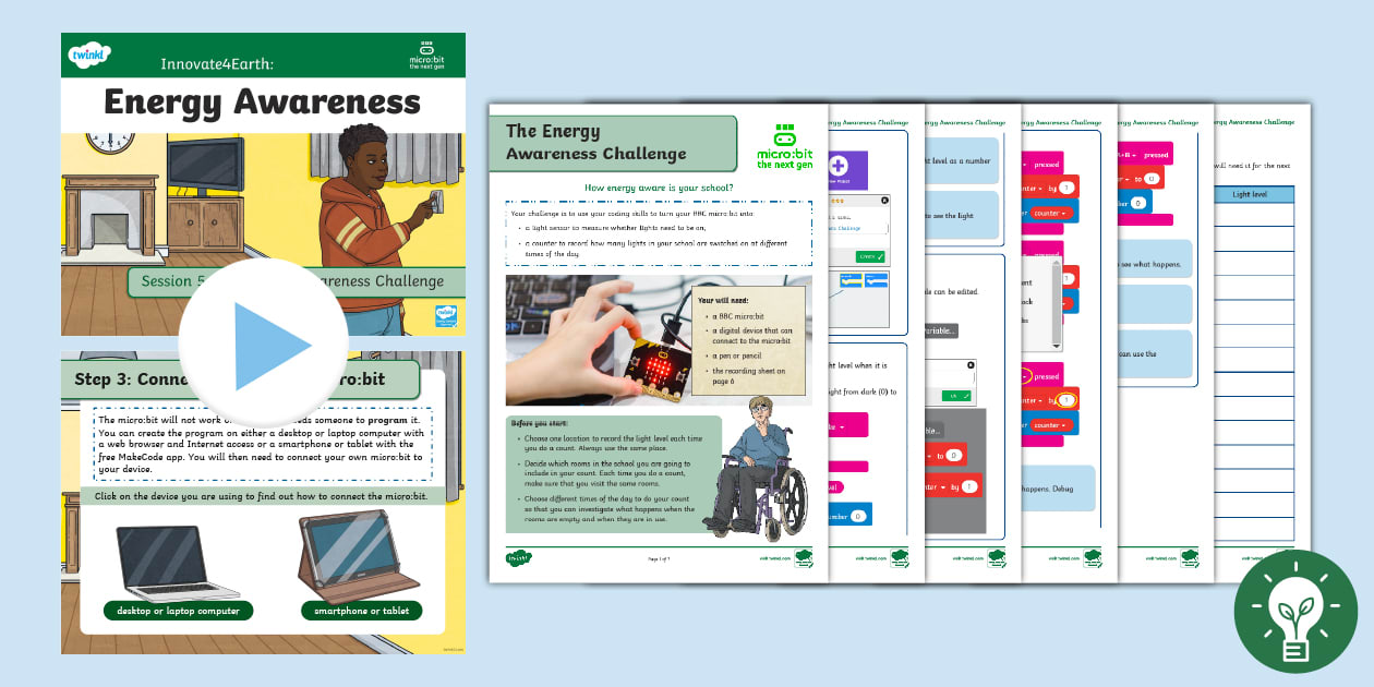 FREE! - Innovate4Earth: Energy Awareness: Session 5 - Twinkl