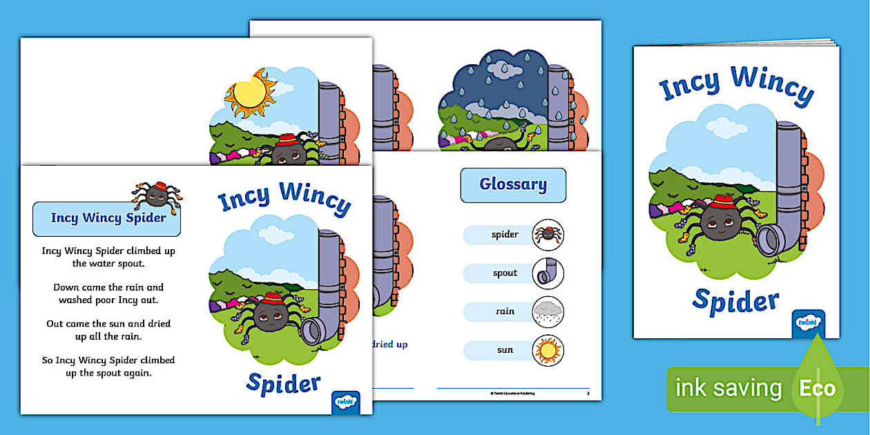 Incy Wincy Spider Nursery Rhyme Booklet | Twinkl - Twinkl