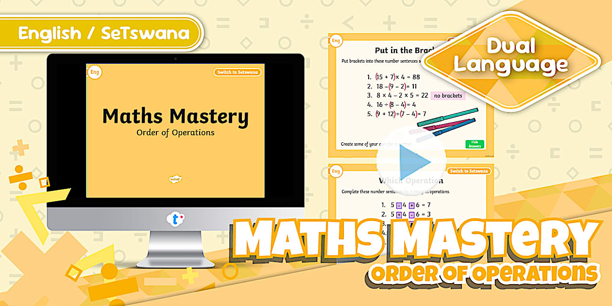 Grade 4 Maths-Term4-Calculation Order of Operations Maths Mastery ...