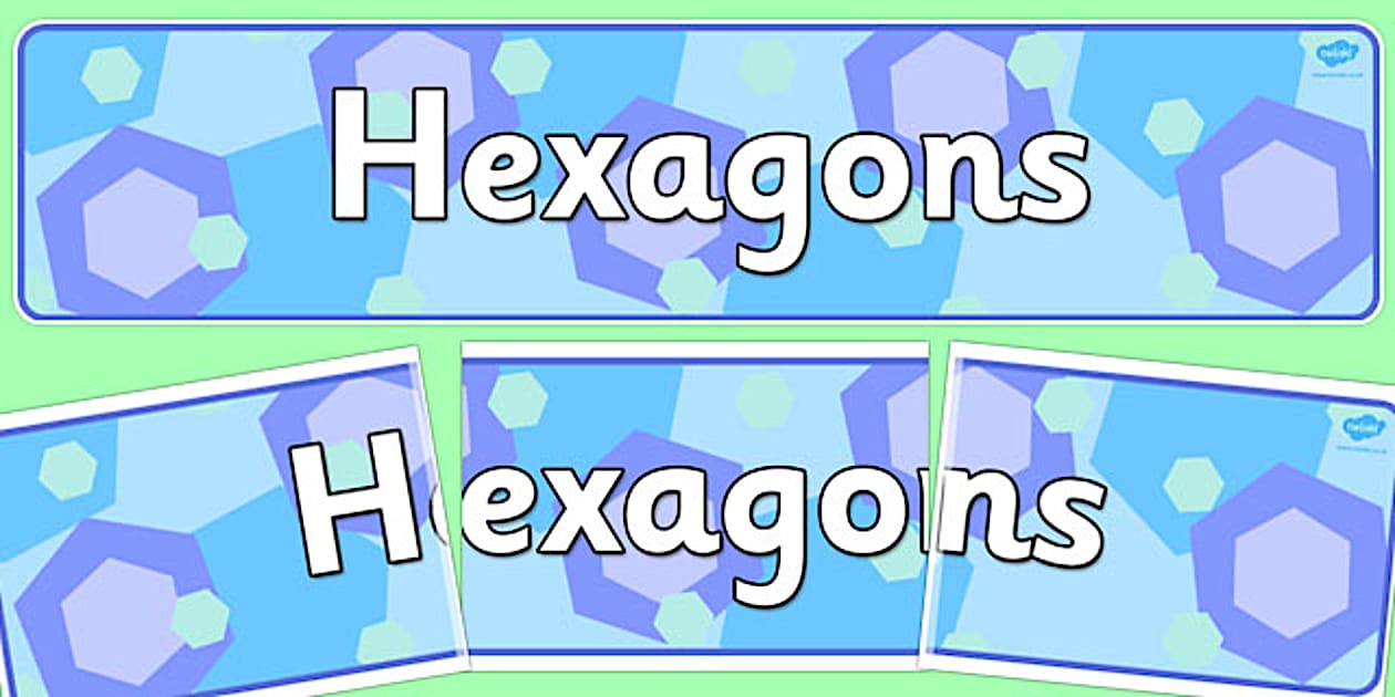 Hexagons Display Banner (teacher made) - Twinkl