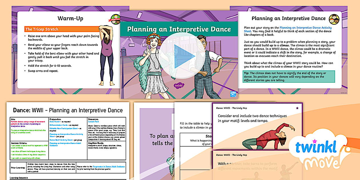 Interpretive Skills in Dance - Year 5 Dance: WWII Lesson 4