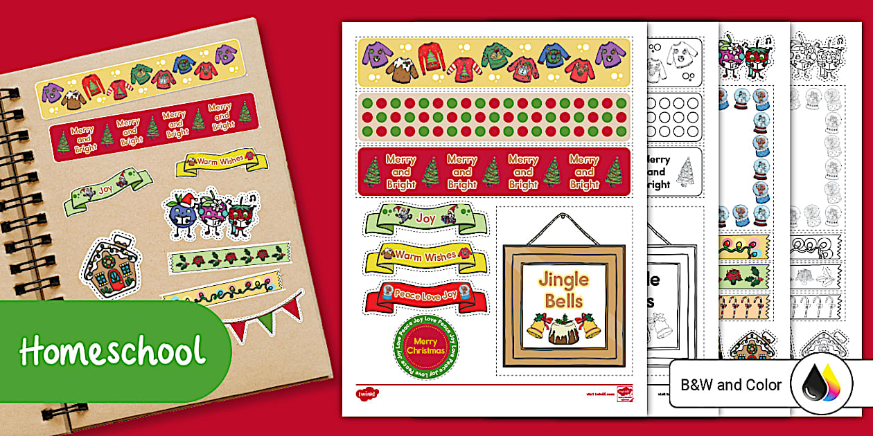 Scrapbook Christmas Cutouts Activity | Twinkl USA