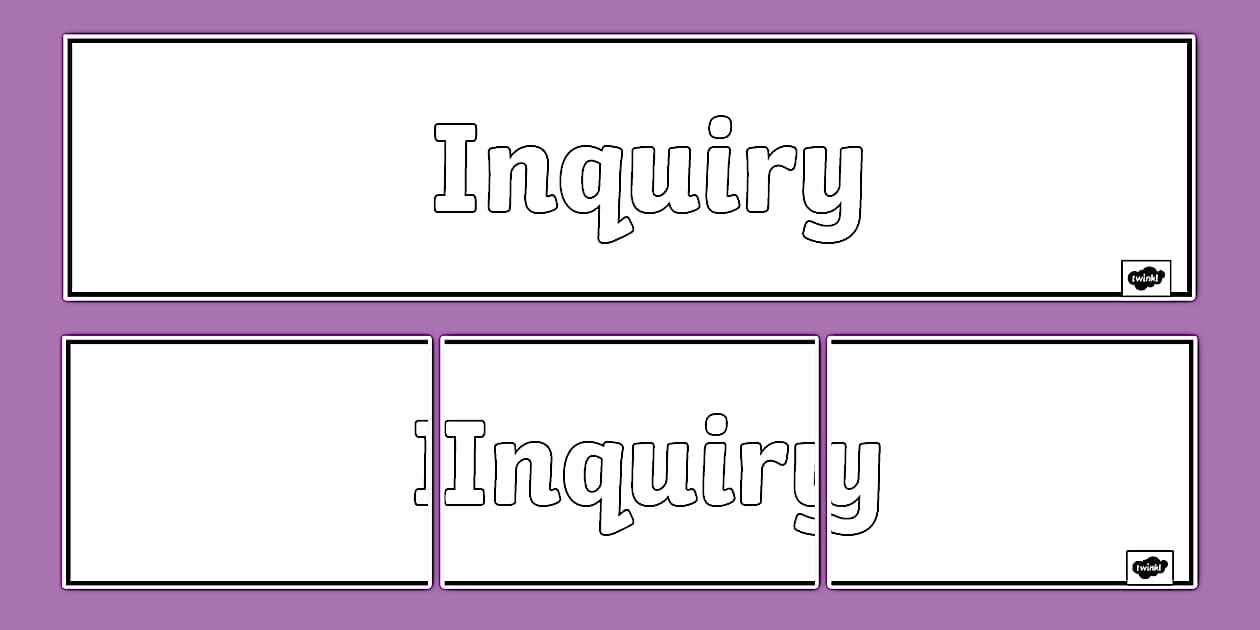 Inquiry Collaborative Drawing Display Banner (teacher made)