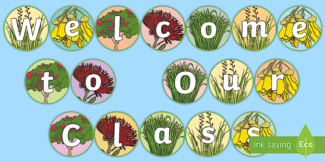Editable Welcome to Our Class Nature Display Cut-Outs