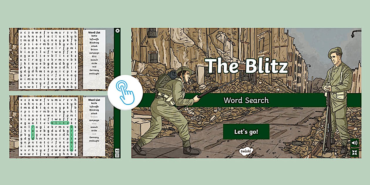 The Blitz Interactive Word Search - Twinkl