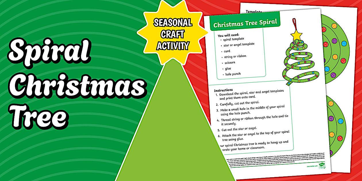 Christmas Spiral Tree Craft Activity