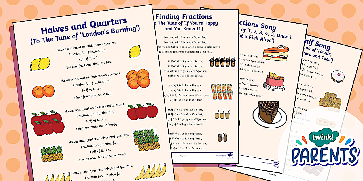 SEND Maths Support: Fractions Songs (Year 1 Level)
