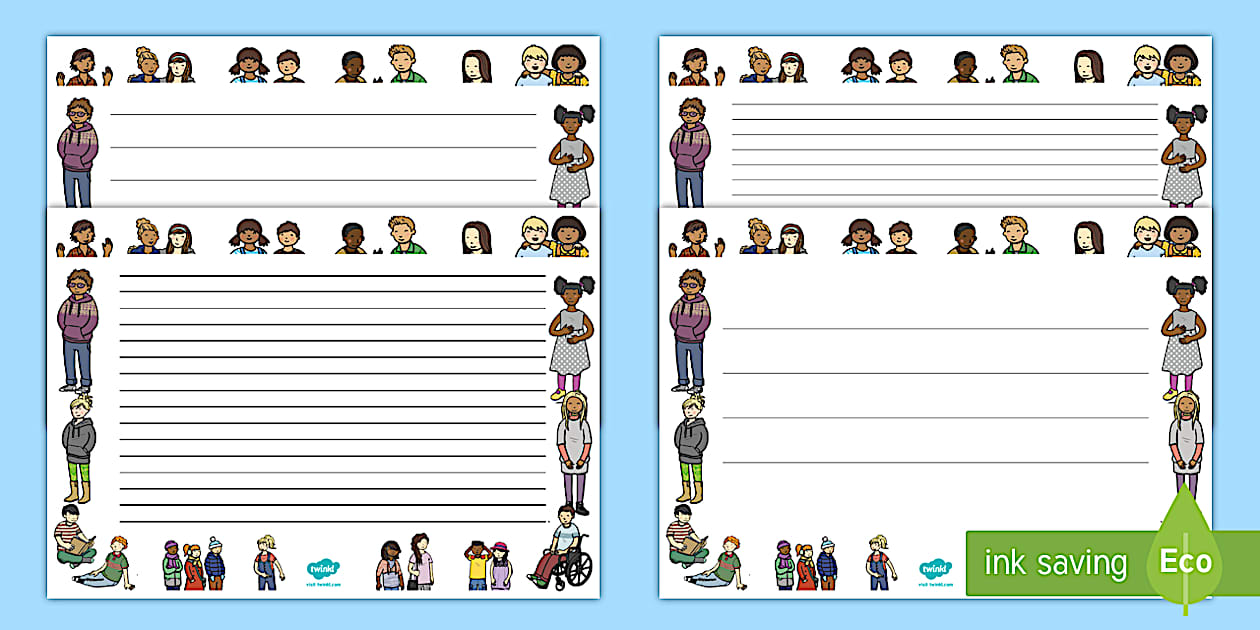 Editable We Are All Different Full Page Borders - Twinkl