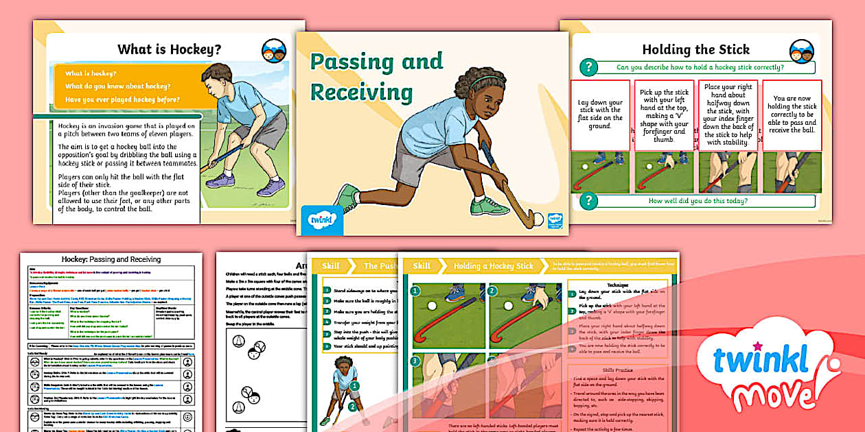 Year 4 PE Hockey Passing Lesson | Passing and Receiving