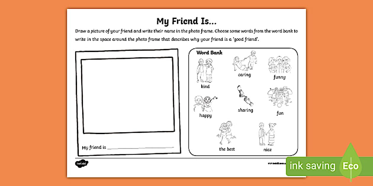 My Friend Is... Activity (teacher made) - Twinkl