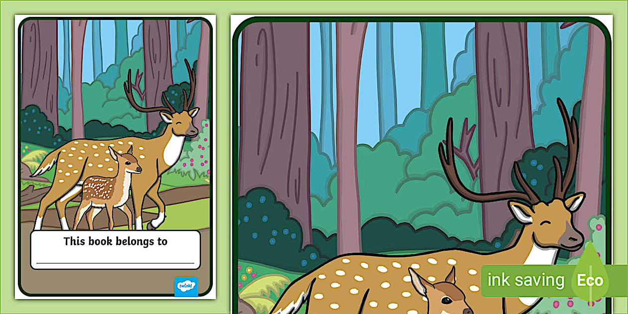 Deer Themed Book Cover | Twinkl Book Cover - Twinkl
