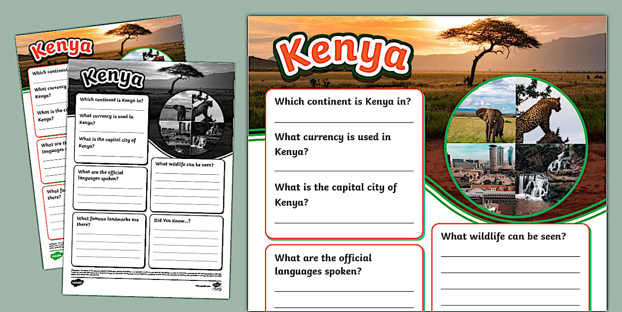 Kenya Fact File Template - Twinkl Geography - Twinkl