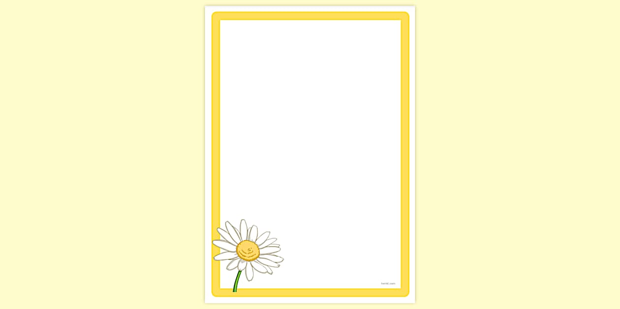 Daisy Flower Page Border | Page Borders | Twinkl - Twinkl