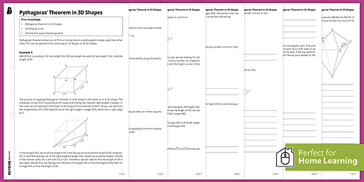 👉 Pythagoras' Theorem in 3D Shapes | GCSE Higher Level Maths
