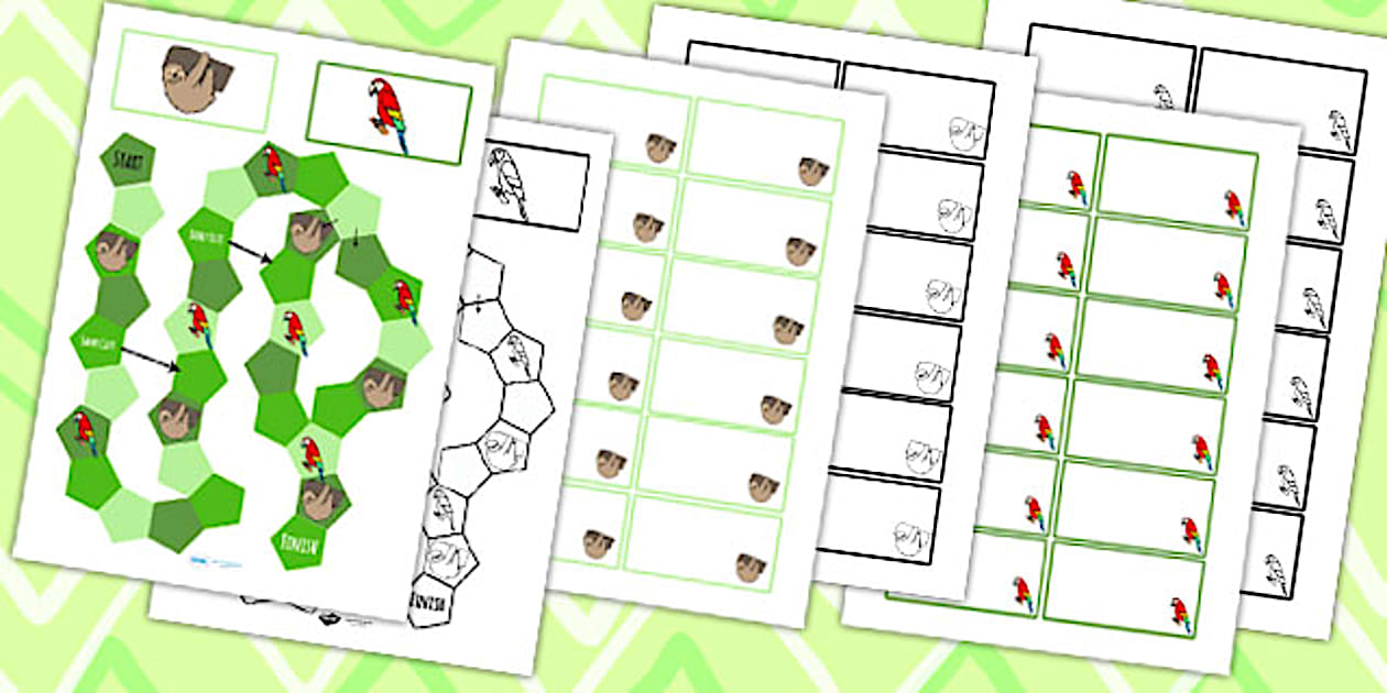 Jungle Themed Editable Board Game (teacher made) - Twinkl