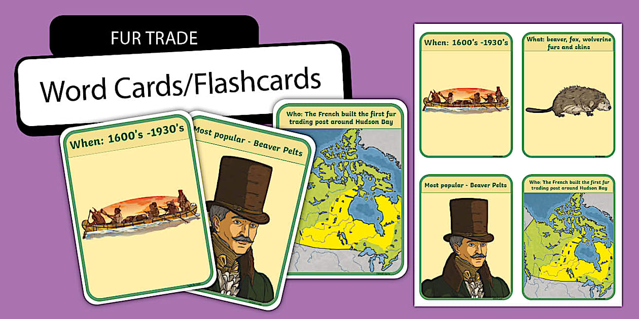 * NEW * Fur Trade Word Cards/Flashcards