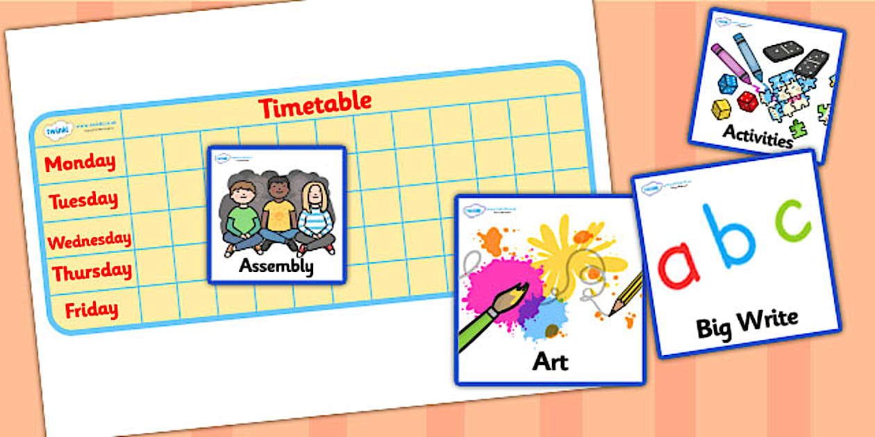 Editable Mini KS1 Visual Timetable (teacher made) - Twinkl