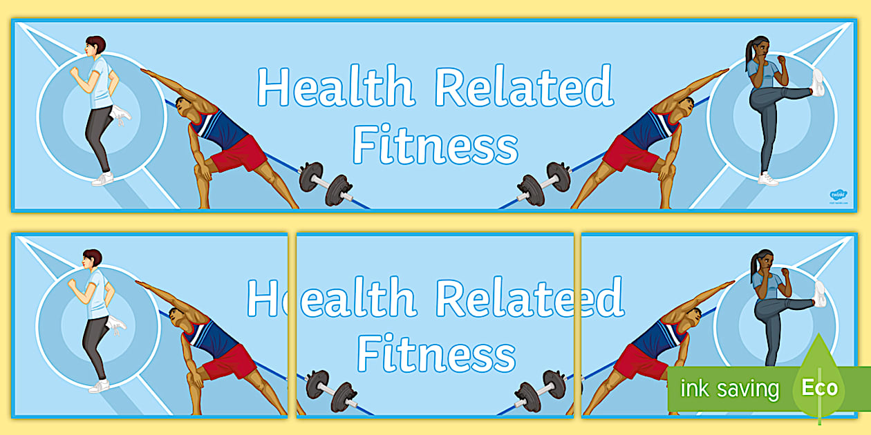 Fitness: Health Related Fitness Display Banner - Twinkl