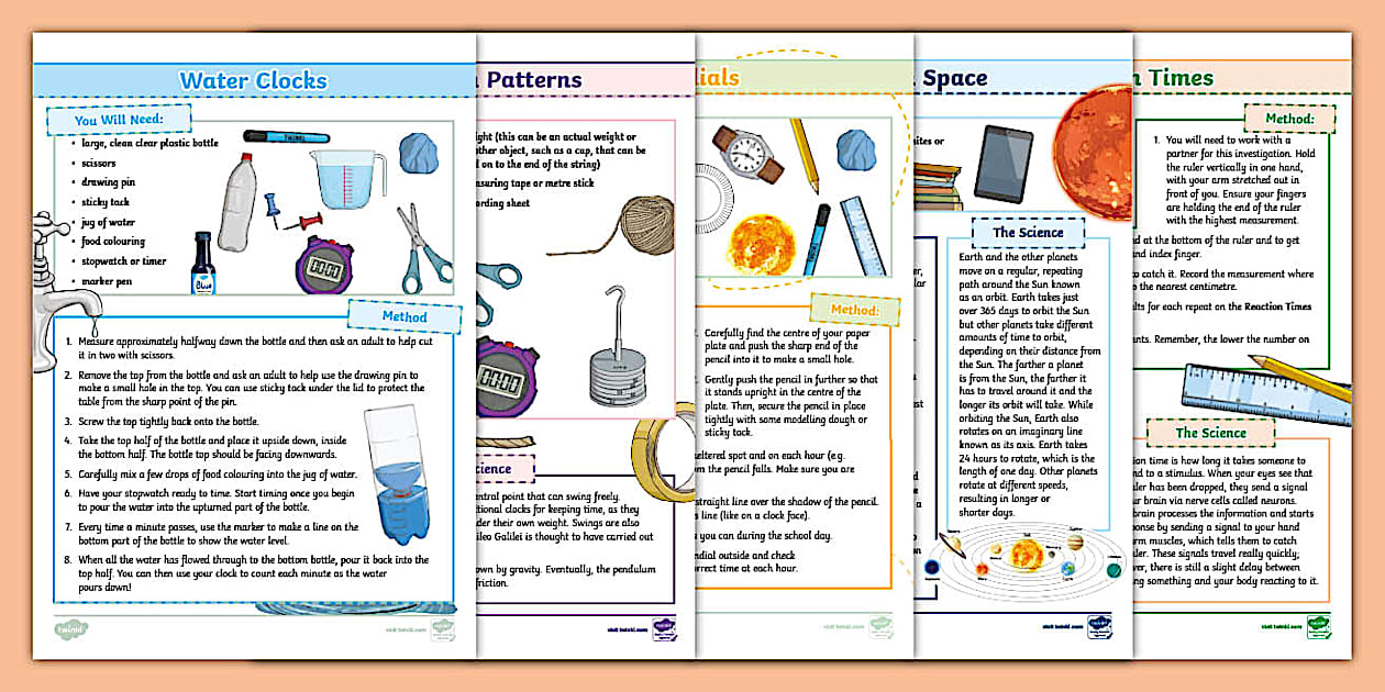KS2 British Science Week 2024 (Time) Experiment Activity Pack