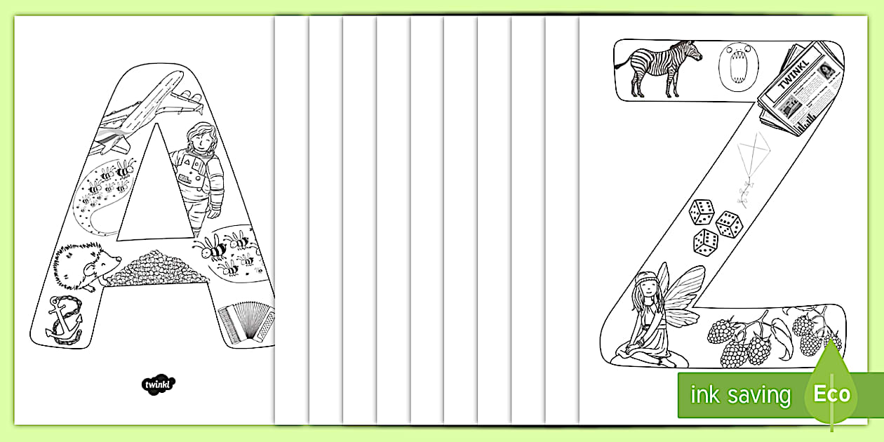 Litere de colorat | Pagini de colorat — Twinkl România