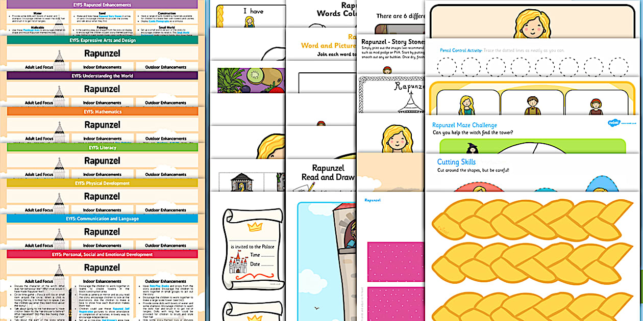 EYFS Rapunzel Lesson Plan Enhancement Ideas and Resources Pack