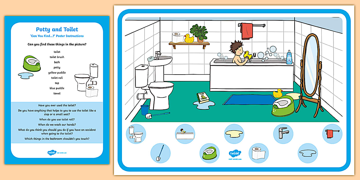 Potty and Toilet Can You Find...? Poster and Prompt Card Pack