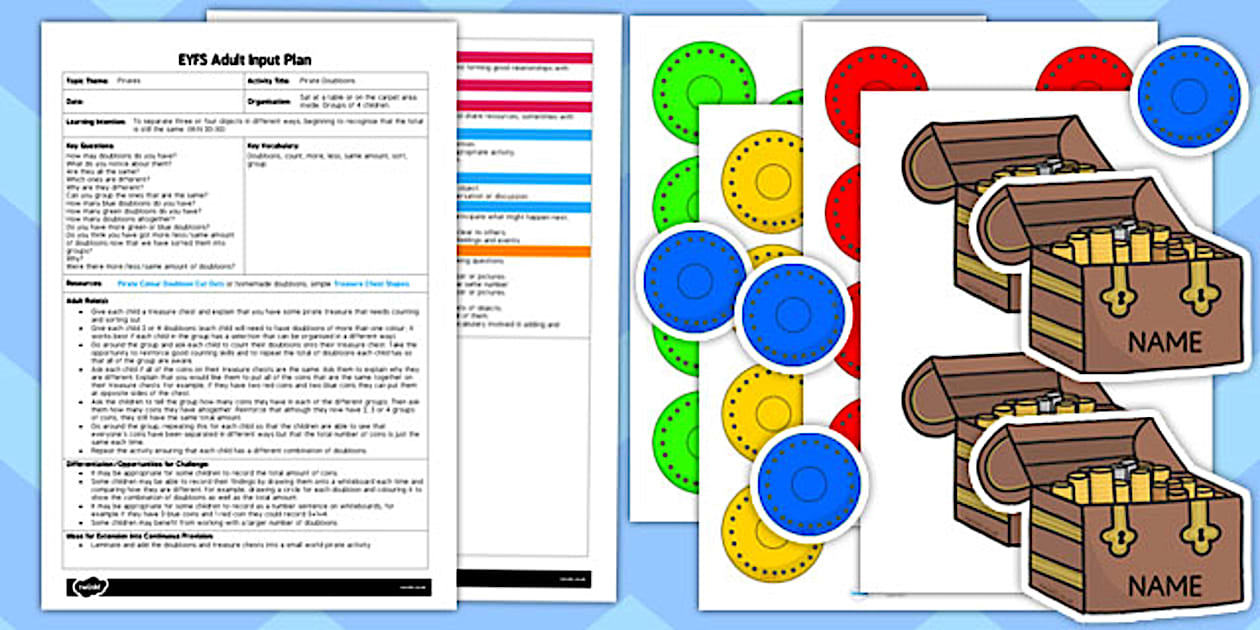 Pirate Doubloons EYFS Adult Input Plan And Resource Pack- early years