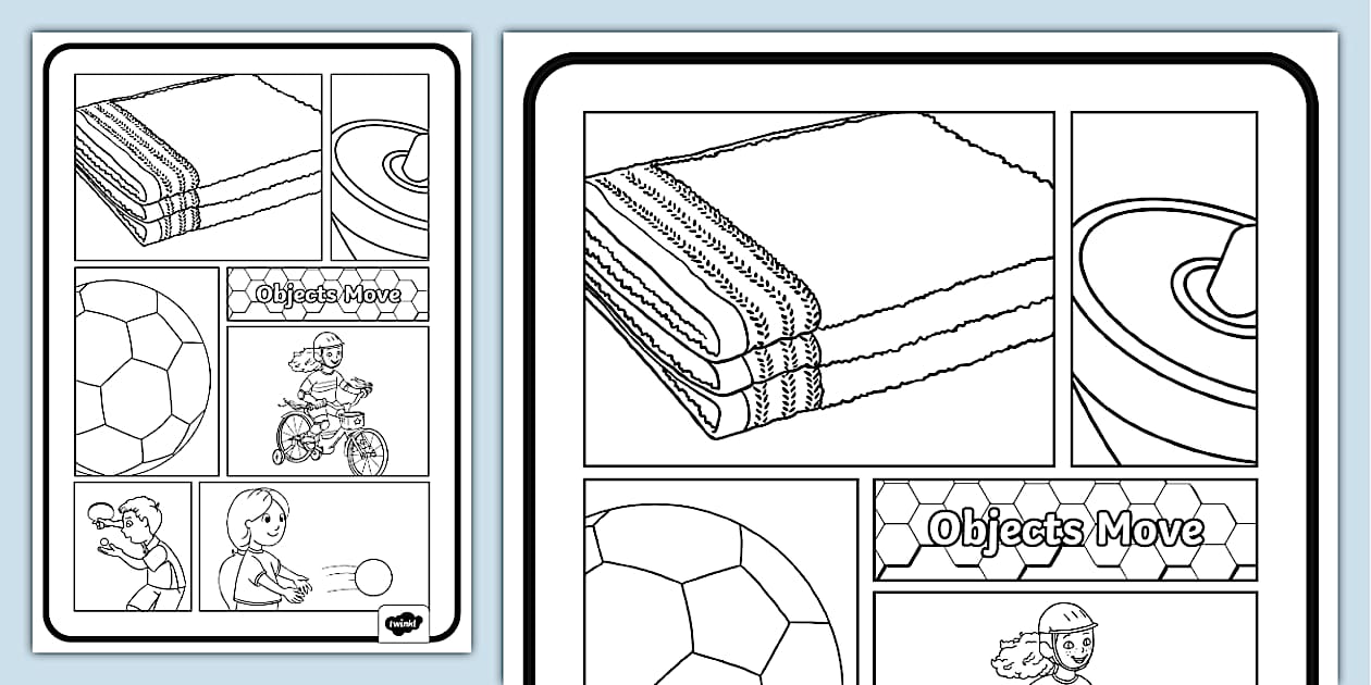 STEM IU Foundation Objects Move Title Colouring Page