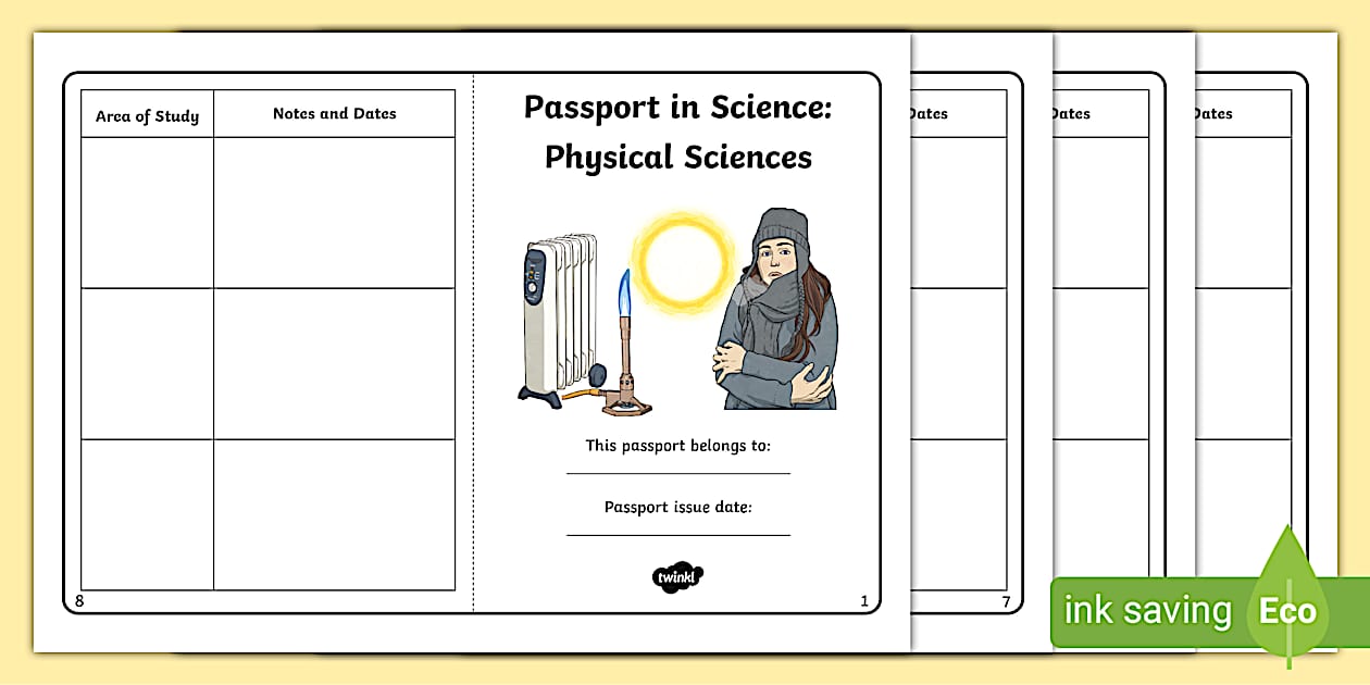 Year 3 Physical Sciences Passport Booklet - AC9S3U03