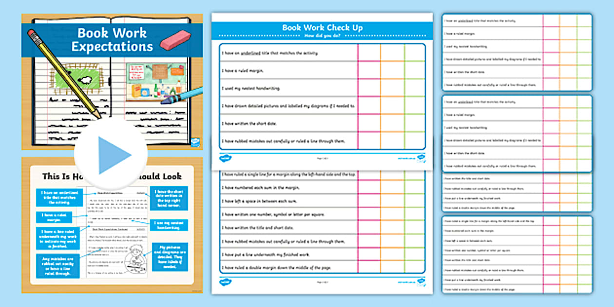 Book Work Expectations Resource Pack - English - Twinkl