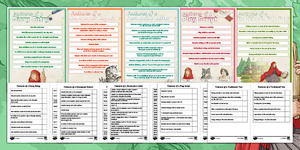 KS2 Text Genres Checklists Bumper Pack | Twinkl Originals