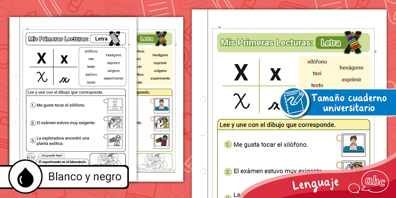 Primeras Lecturas | Lecturas Cortas | Letra X | - Twinkl