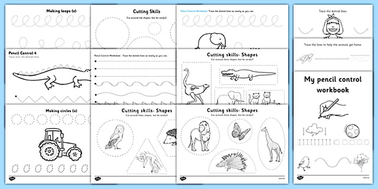 Pencil Control and Scissor Skills Resource Pack - Fine Motor Skill