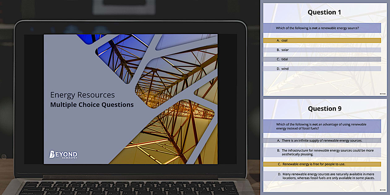 AQA GCSE Energy Resource Management Revision Multiple Choice Questions