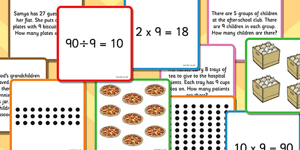 Times and Divide Card Games x9 (Teacher-Made) - Twinkl