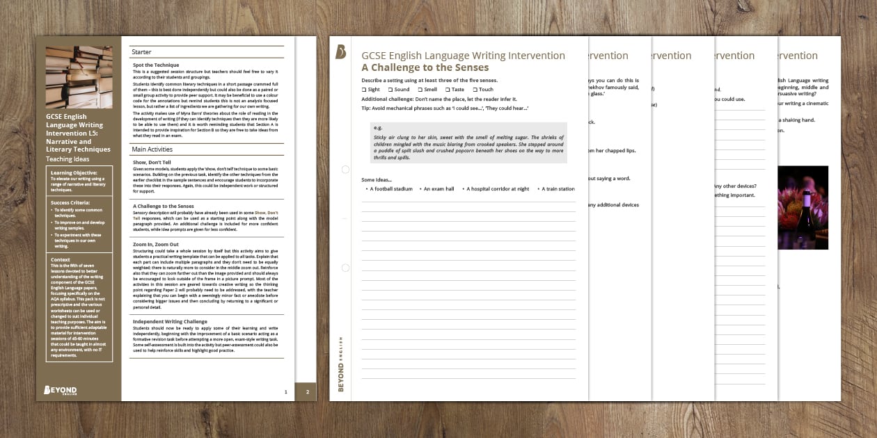 GCSE English Language Writing Intervention - L5: Narrative and Literary
