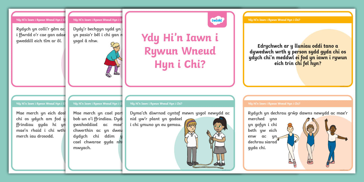 Cardiau Trafod: Ydy Hi'n Iawn i Rywun Wneud Hyn i Chi?