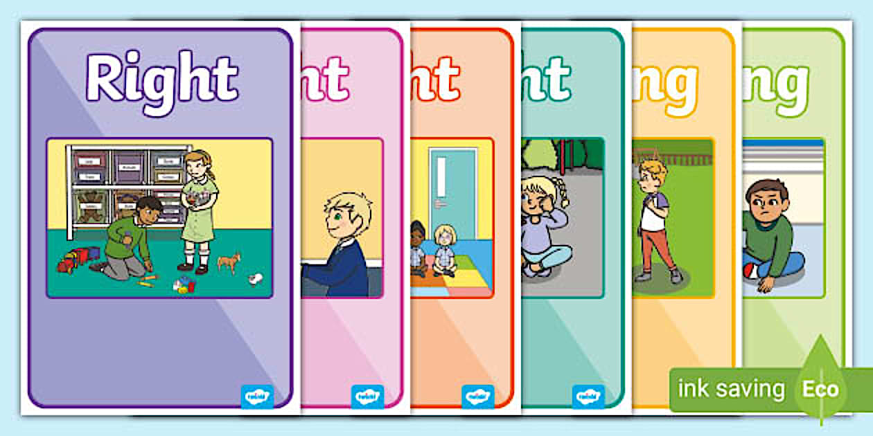 Right and Wrong Display Posters (professor feito) - Twinkl Right and Wrong Display Posters (professor feito) - Twinkl