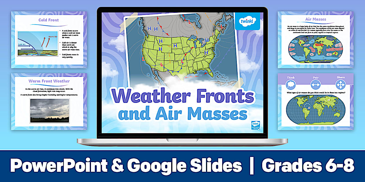 Weather Fronts & Air Masses Presentation 6th-8th