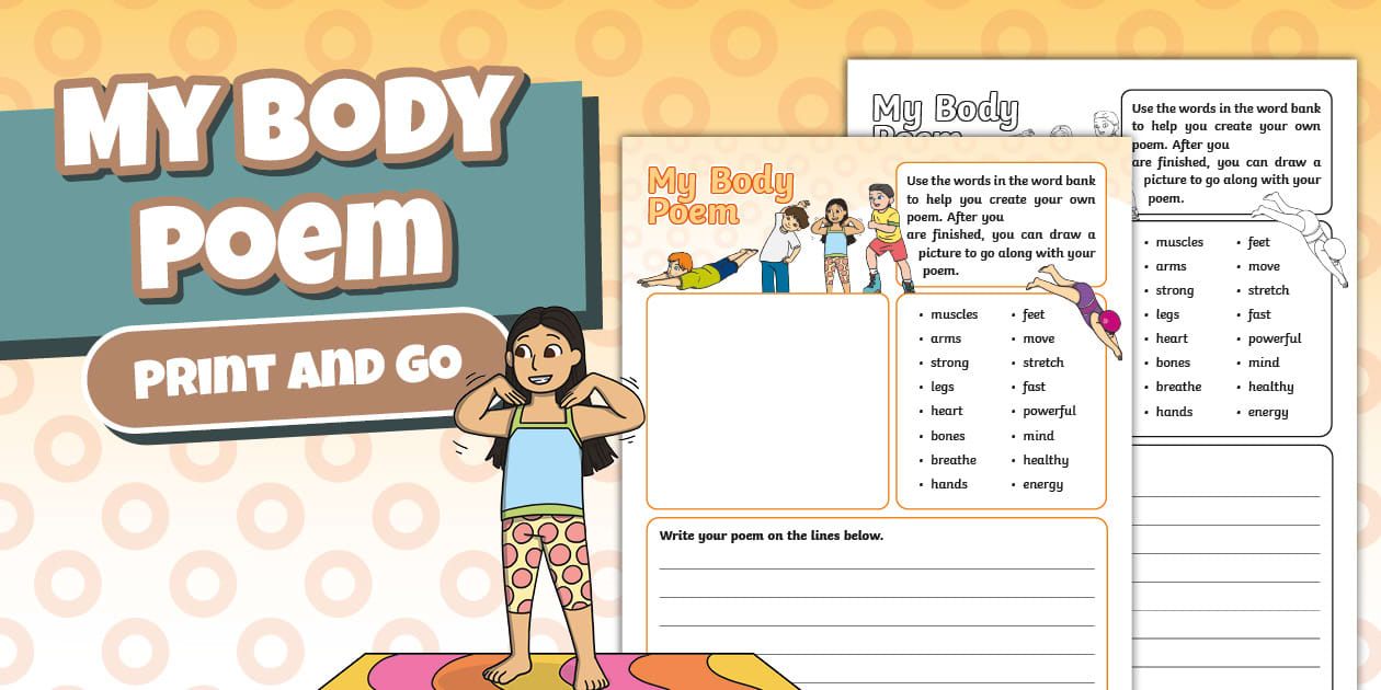 Foundation Phase Life Skills - My Body - Poem Writing Template (CAPS ...