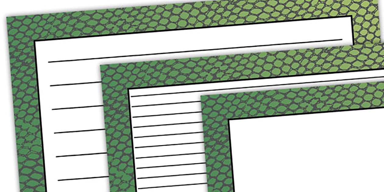 Editable Snake Pattern Landscape Page Border - Twinkl