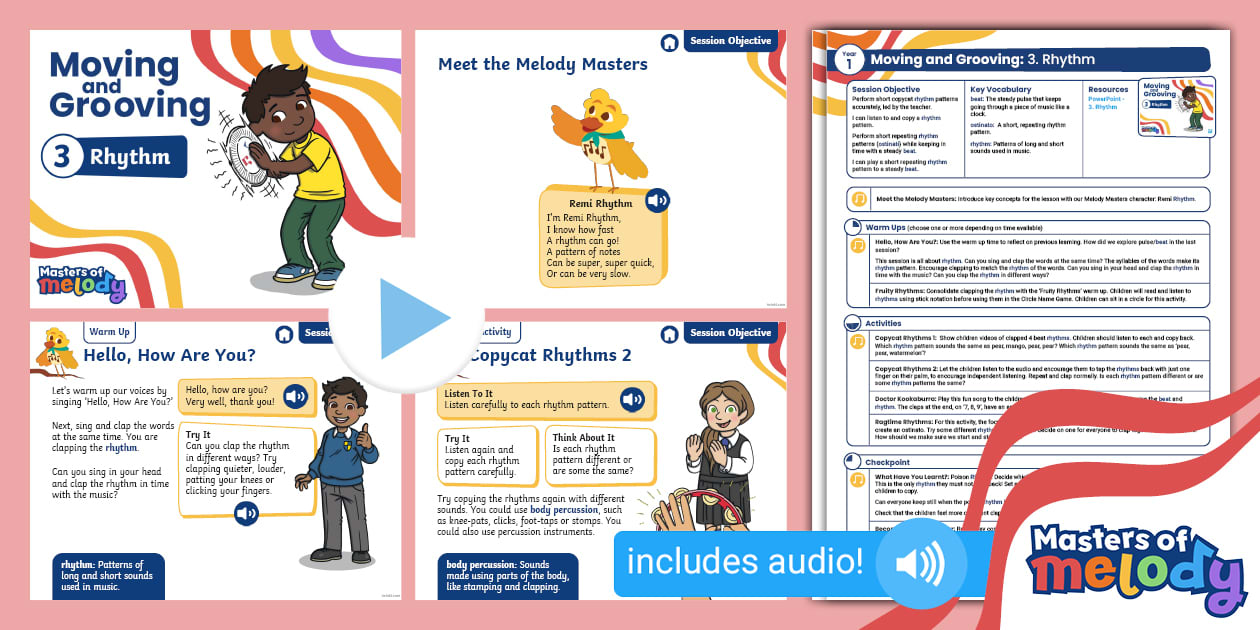 👉 Year 1 Rhythm Lesson | Moving and Grooving Session 3