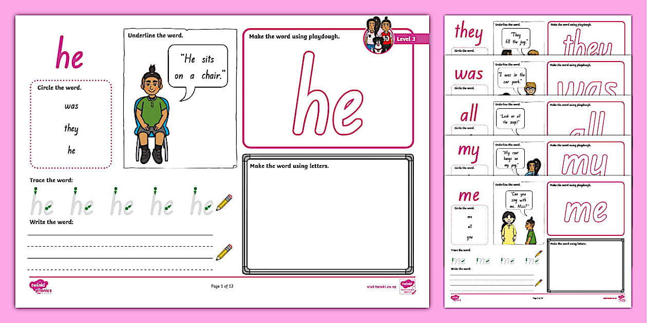 Phonics Level 3 Make, Read and Write Activity Mats - Twinkl