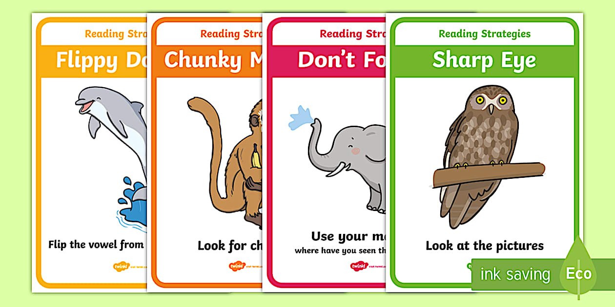 Guided Reading Strategy Display Posters (teacher made)