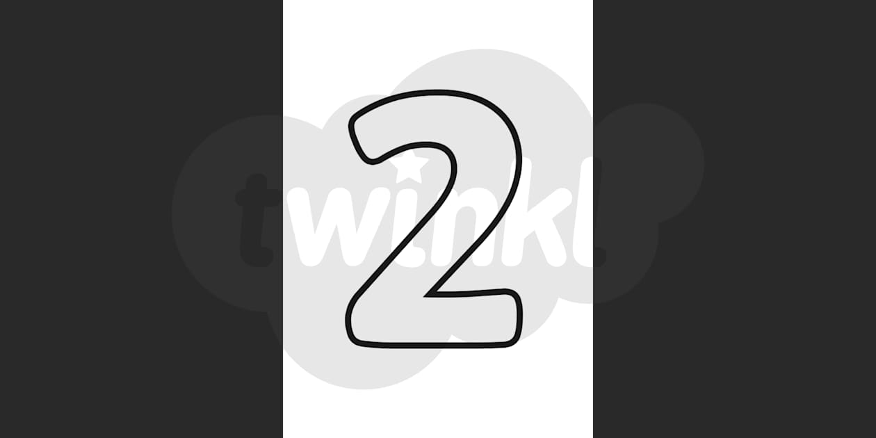 bubble number 2 printable