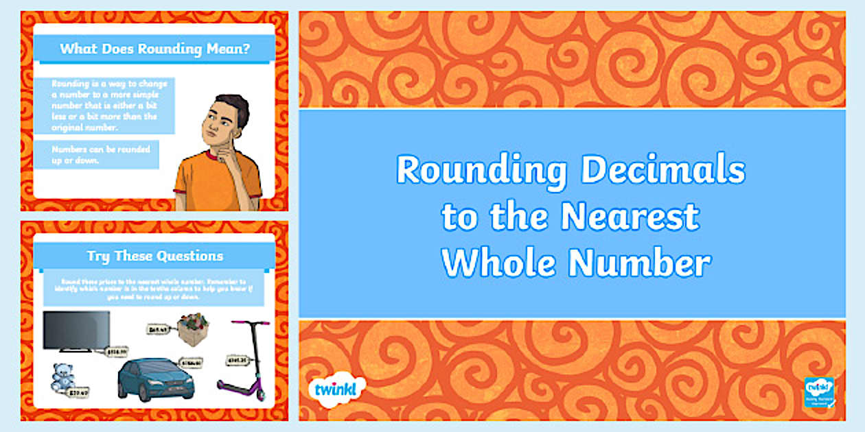Rounding Decimals to the Nearest Whole Number (Teacher-Made)