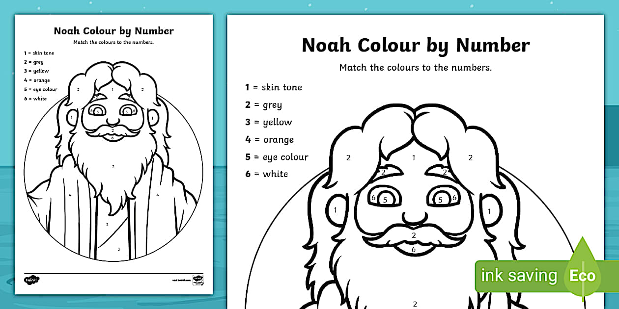 Noah Colour by Number (Teacher-Made) - Twinkl