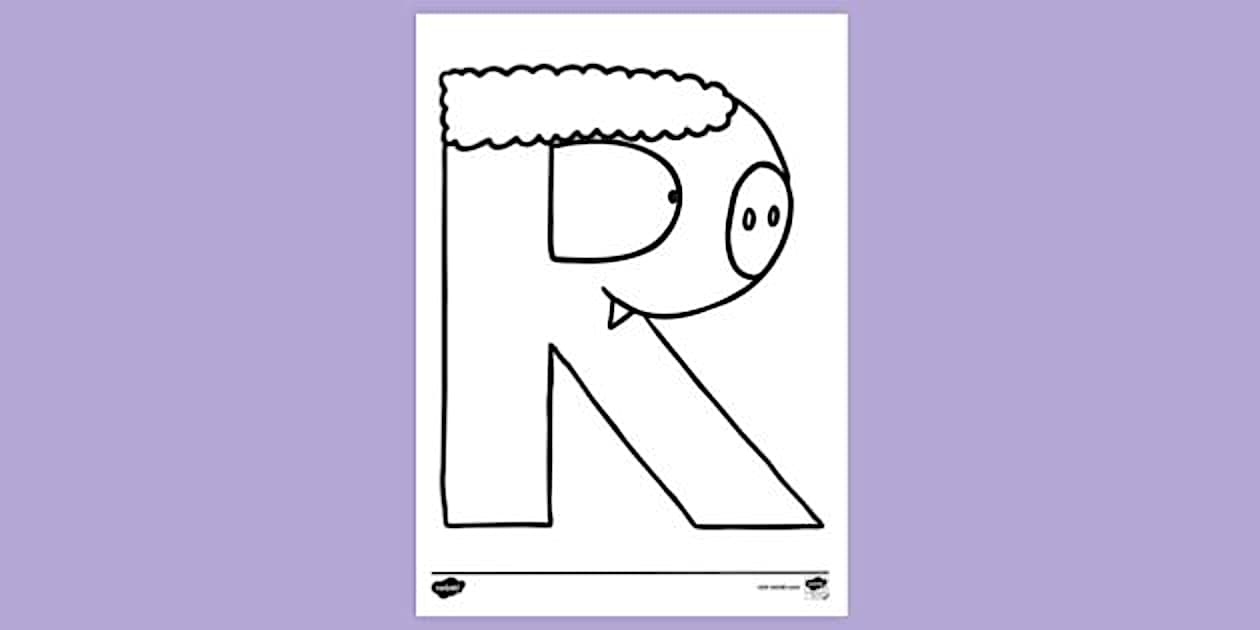 Letter 'R' Colouring | Letter R Craft for Preschoolers